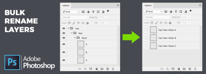 Photoshop script to rename and export layers with just one click. » SOSFactory